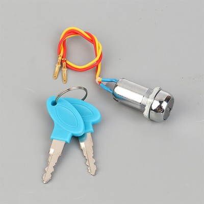 1 Set 2 Wire Key Ignition Switch Lock Motorcycle Switches For ...
