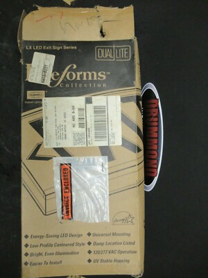 HUBBELL LITEFORMS SPECTRON DUAL LITE LX LED EXIT SIGN LXURWEI | eBay