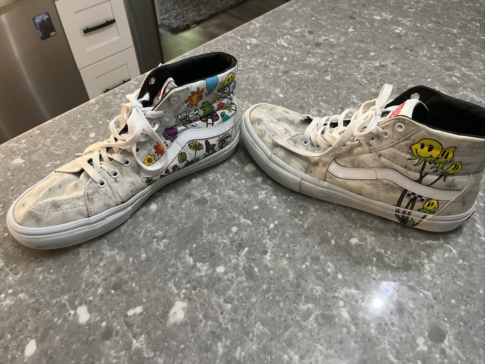 VANS Sk8-Hi Retro 1970’s Multi Floral Mushroom TRIPPY… - Gem