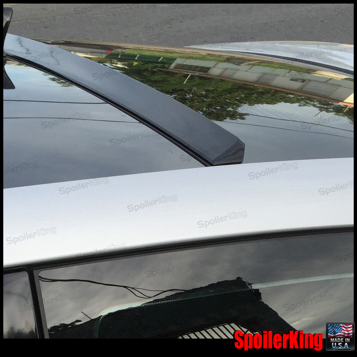 (818R) StanceNride Rear Roof Spoiler Window Wing (Fits:Hyundai Veloster ...