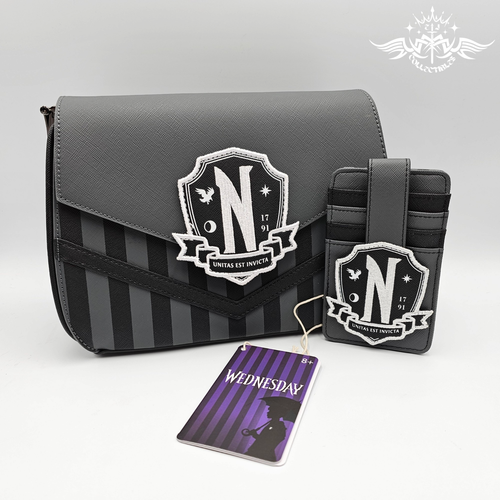 Loungefly Wednesday Nevermore Crossbody Bag Set | eBay