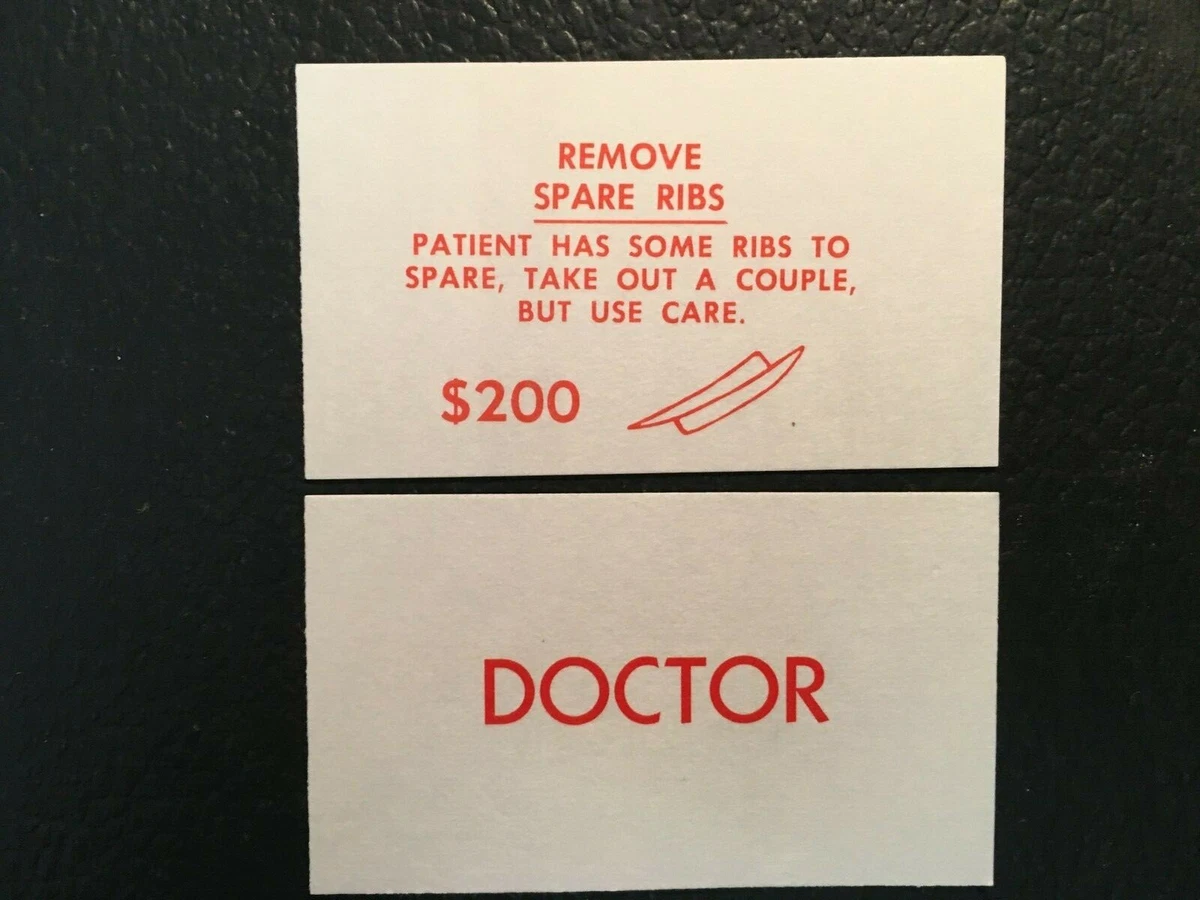 Operation Game Pieces Spare Ribs