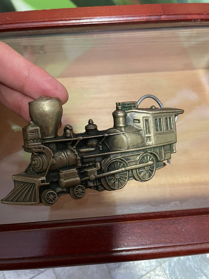 3 Vintage Steam Engine Train Buckles-A TRIO-2 are SOLID BRASS 1975 ...