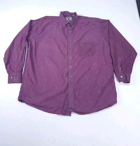 Resistol Shirt Mens XL Purple Paisley Cowboy Western Core Rodeo Ranch ...