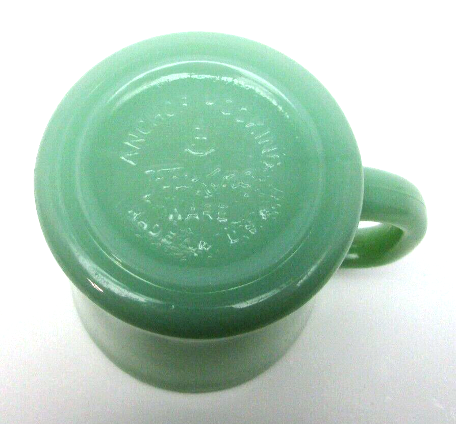Vintage Anchor Hocking Fire King Jadeite Flat Bottom w/ D Handle ...