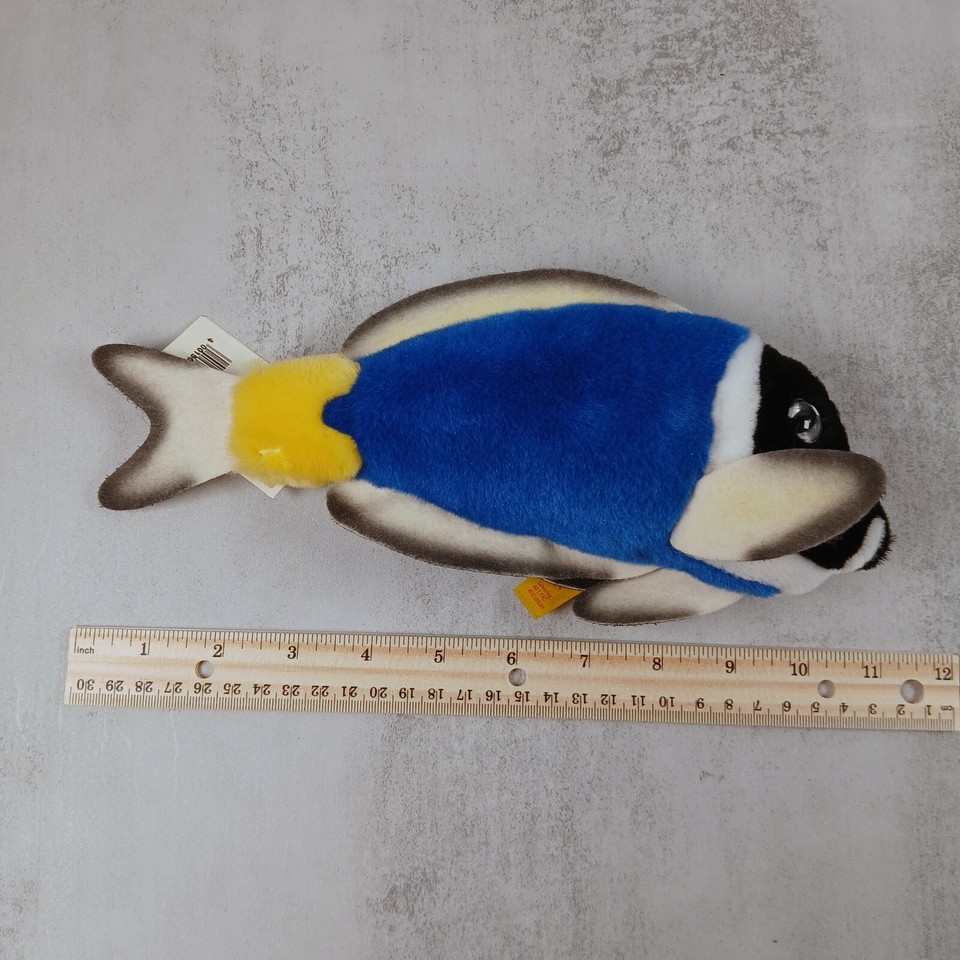 RARE Steiff Imperial / Butterfly Blue Fish 27cm 121807 All ID Tags | eBay