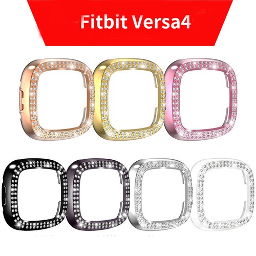 For Fitbit Versa 4 / Sense 2 Bling Cover Protective Frame Diamond ...