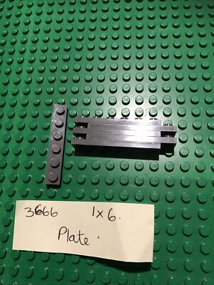 6x 3666 lego plate 1x6 D.Grey | eBay