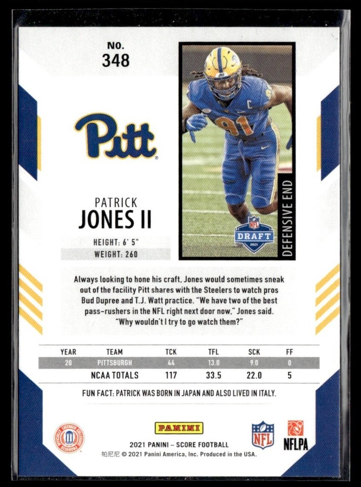 2021 Panini Score RC Patrick Jones II Rookie Carolina Panthers #348 | eBay