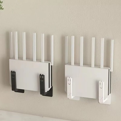 2pcs Plastic Router Holder Wall-mounted Storage Rack For Living Room ...