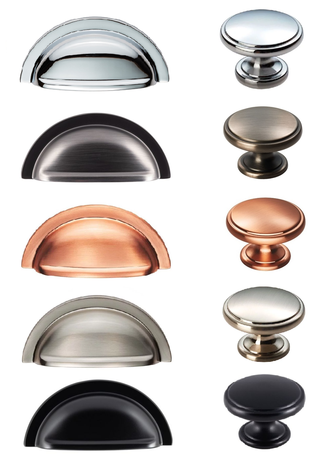 FTD Cupboard Knobs Cabinet Kitchen Drawer Furniture OXFORD CUP PULLS ...