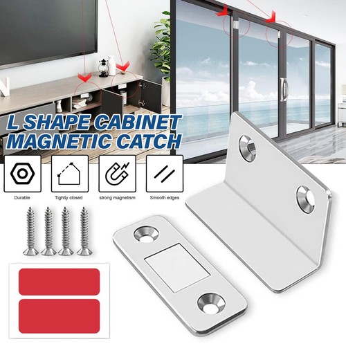 1-100x L Shape Ultra Strong Magnetic Catch Latch For Door Cabinet ...