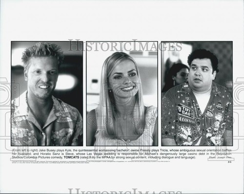2001 Press Photo Jake Busey, Jaime Pressly, Horatio Sanz "Tomcats ...