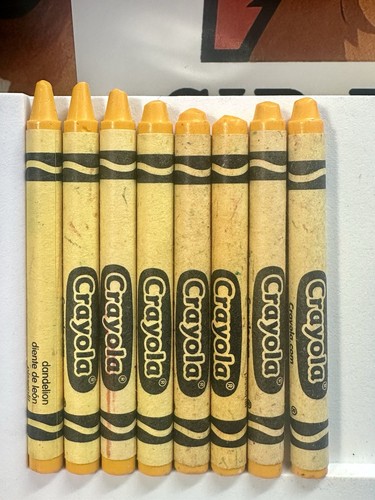 8 Dandelion Crayola Crayon Yellow Color RARE Discontinued Retired 2017 ...