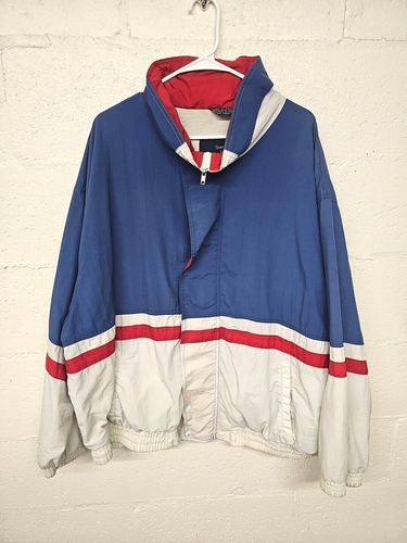 Men's Vintage 90s South Creek Color Block Jacket Nylon 2X Red White ...