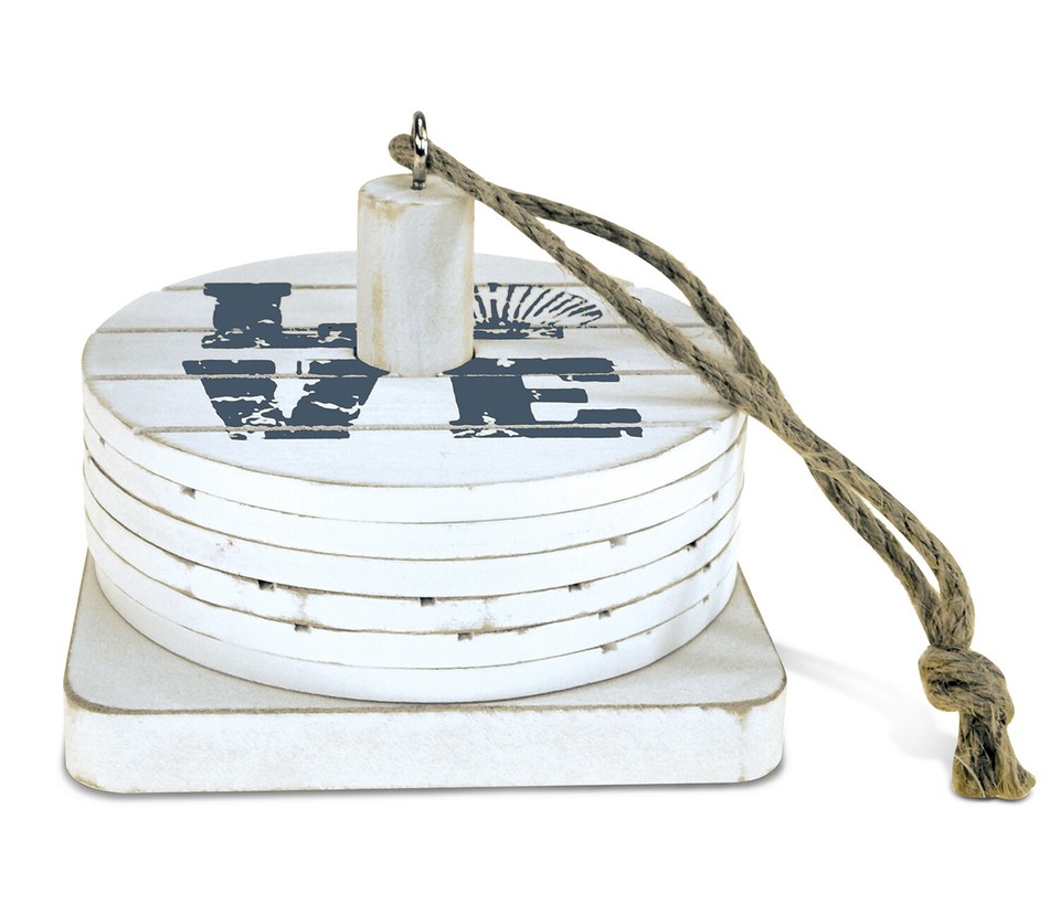 CoTa Global Dream Coasters Nautical Wooden Coaster Set, 6 Coasters and ...