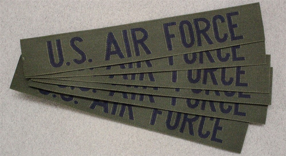 Lot of 6 - Cloth Name Tape, Pocket Title "U.S. Air Force" - subdued ...