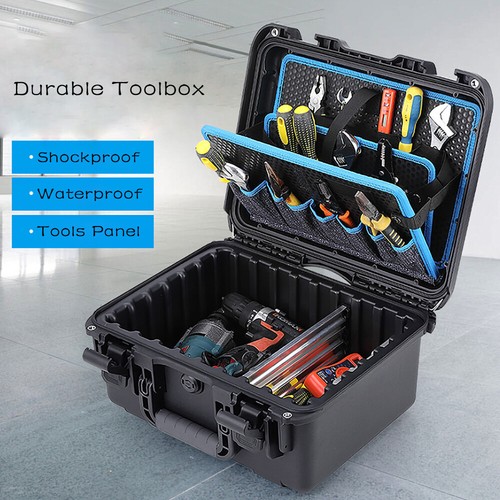 Waterproof Hard Carry Case with Dividers Safe Box Portable Organizer ...