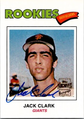 2001 Topps Archives JACK CLARK San Francisco Giants AUTO Insert (2) | eBay