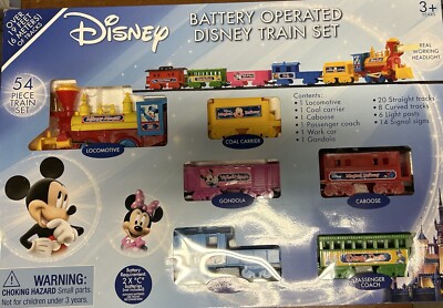 Disney Train Set 54 Pieces Battery Operated Mickey Mouse Minnie Mouse ...