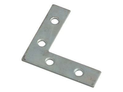 L Flat Corner Plates Zinc Plated 50mm Pack of 10 DIY Construction 10Pk ...