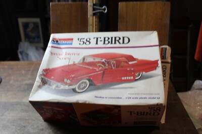 1974 Vintage Monogram Partially Built Model Kit in Box 1958 Ford T-Bird ...