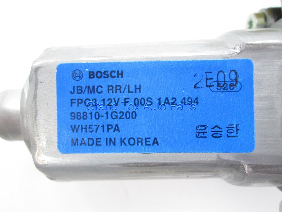 NEW OEM Window Motor Rear LH 988101G200 fits Hyundai Accent Kia Rio ...