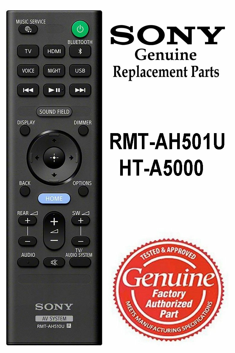 New Genuine Sony RMT-AH510U Remote Control Fits Soundbar HT-A5000 ...