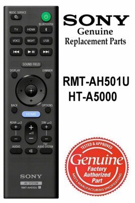 New Genuine Sony RMT-AH510U Remote Control Fits Soundbar HT-A5000 ...