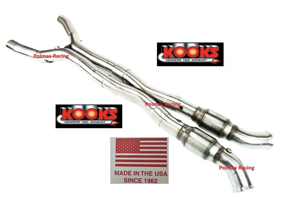 Kooks 1-7/8'' stainless headers catted x-pipe kit 2014-2019 Corvette C7 ...