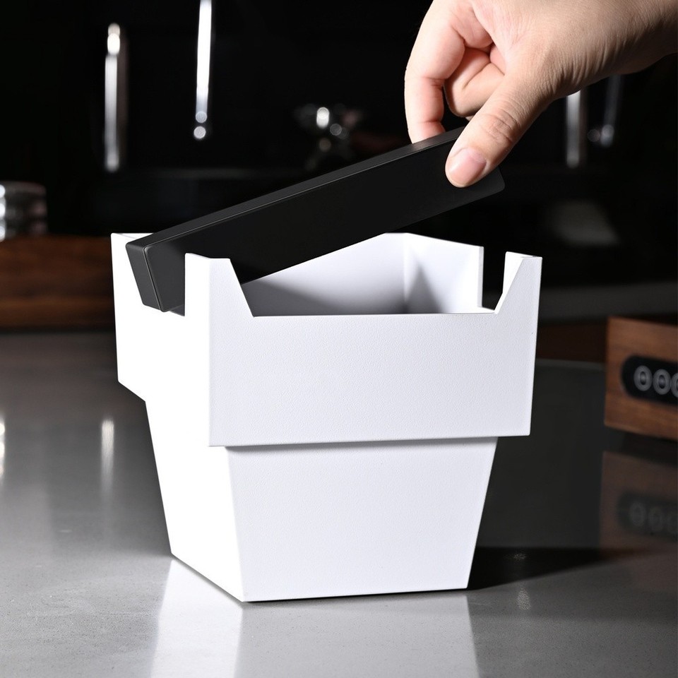 Coffee Grounds Container Large 1200ml with Trapezoid Shape and Square ...