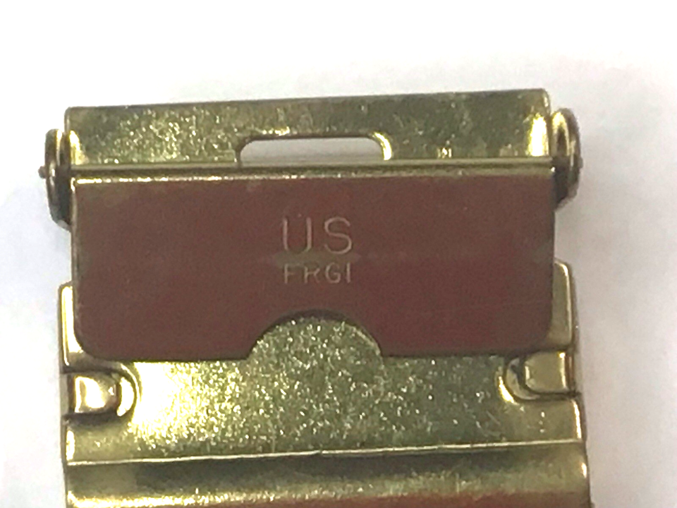 Vintage US Army Solid Brass Belt Buckle FRGI Military GI Issue Made in ...
