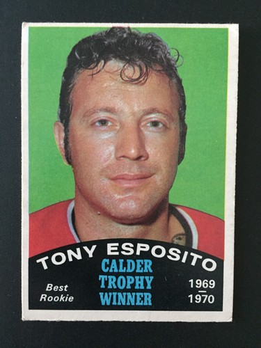 1970/71 OPC Tony Esposito Calder Trophy Winner | eBay