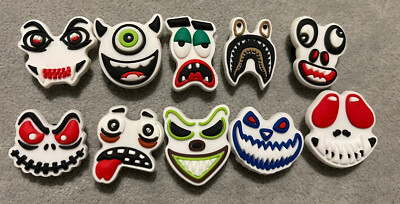 Croc Charm Jibbitz Set - Monster Faces | eBay UK