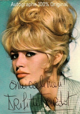 BRIGITTE BARDOT : Signed Etoile World / Autographe Original Authentique ...