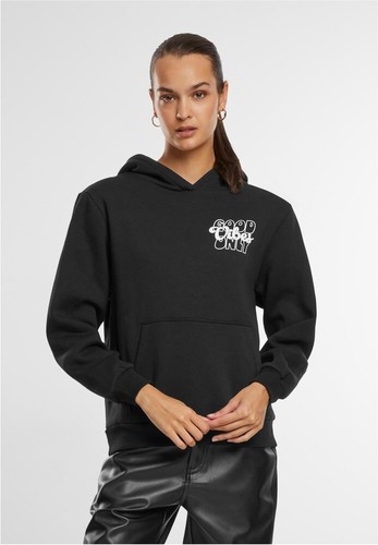 Miss Tee Damen Good Vibes Puff Print Ladies Fluffy Hoody MST207 | eBay.de