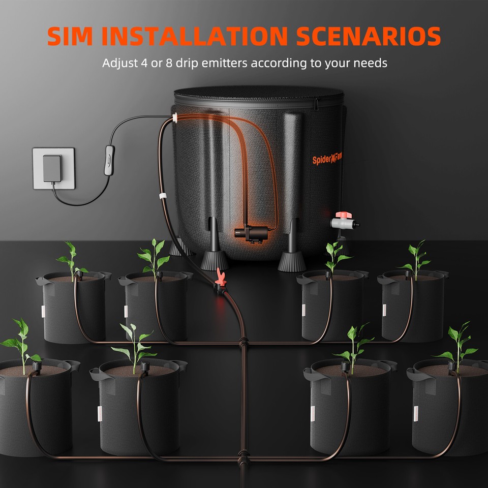 Spider Farmer Automatic Drip Irrigation System for Plants Water Pump ...
