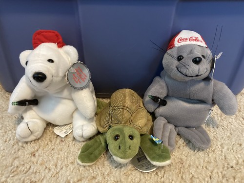 Coca Cola Bean Bag Plush Polar Bear Seal Turtle Beanies | eBay