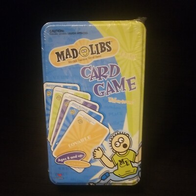 New and Sealed Mad Libs Card Game in Tin Box Party Family Funny Word ...
