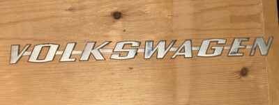 vintage Volkswagen VW Script Emblem W/wear Silver Chrome Plastic | eBay