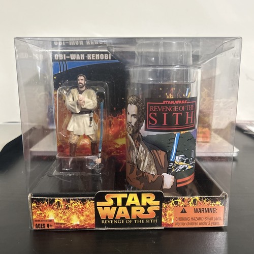 Hasbro Star Wars ROTS Orange Cup and Figure Set Obi-Wan Kenobi 2005 New ...