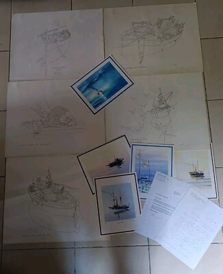 Georges Monin Ancien Lot Lithographie Reproduction Nautique Anatomie du ...