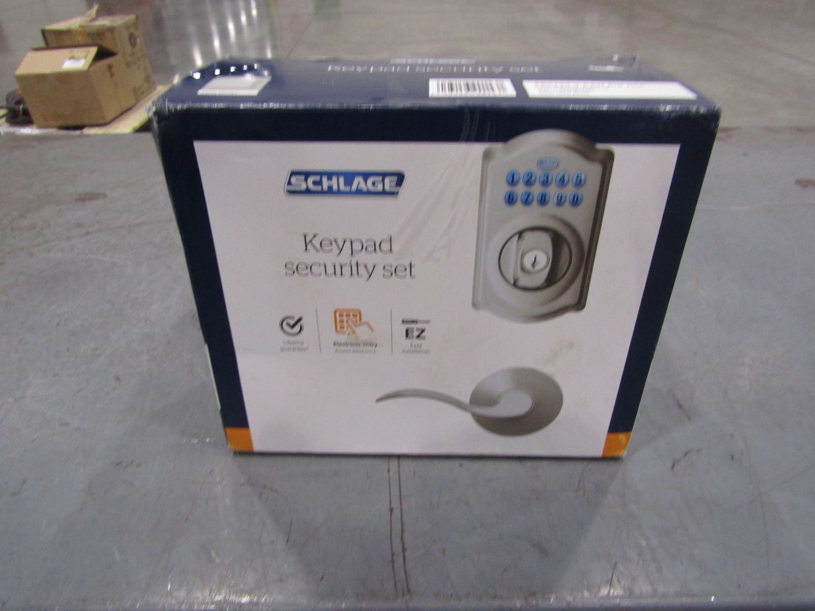 Schlage Keypad Security Set FBE365 Camelot Series Satin Nickel Deadbolt ...