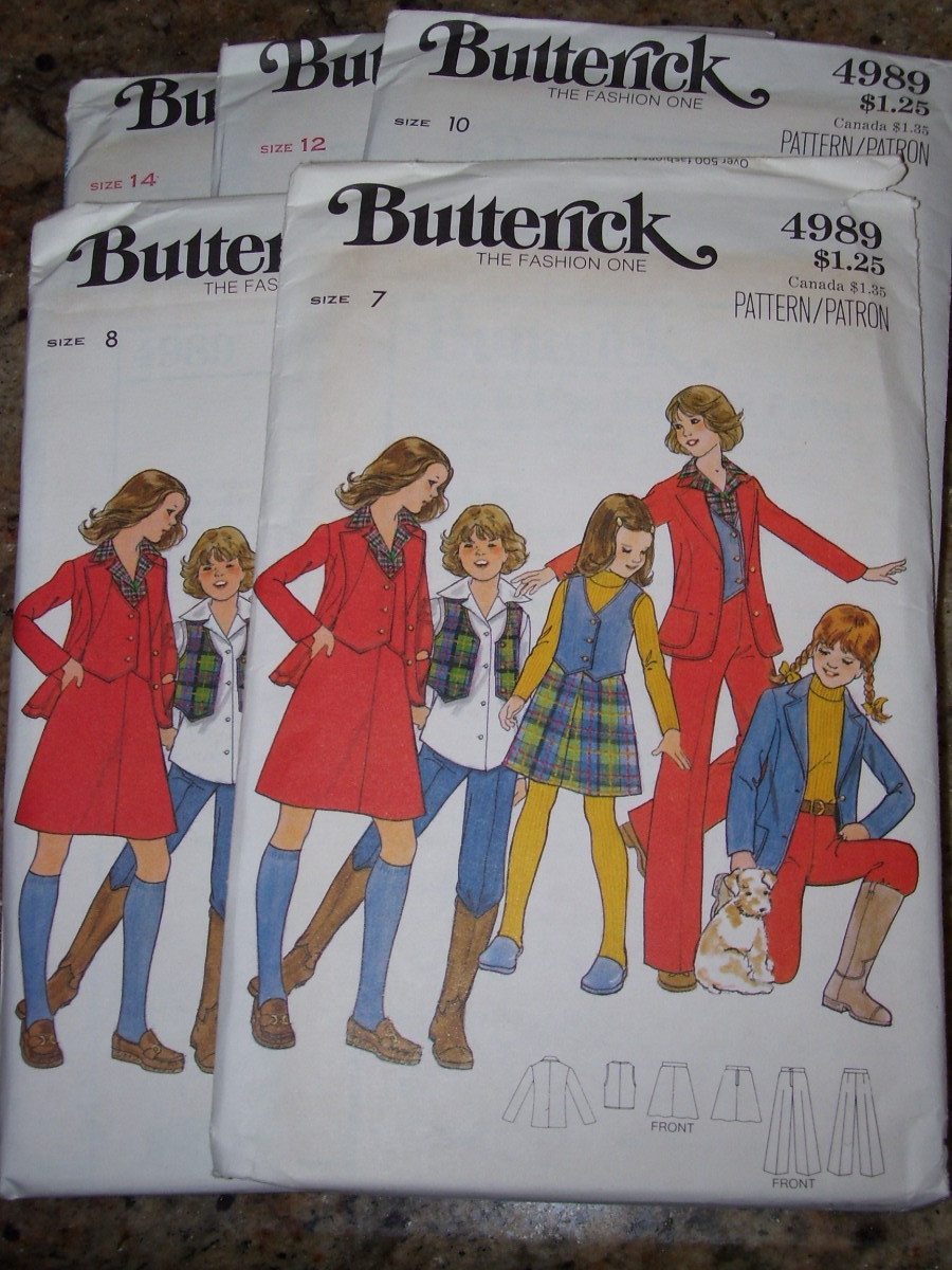 🌺UNCIRCULATED 1969 BUTTERICK 4989-GIRLS COMPLETE SCHOOL WARDROBE ...