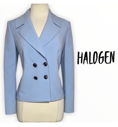 Halogen Blue Cropped Blazer Size S | eBay