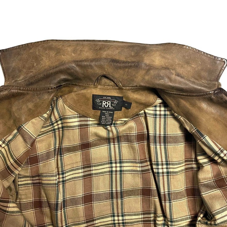 RRL Ralph Lauren Leather Jacket Bomber Jacket Biker Motorcycle Men's ...