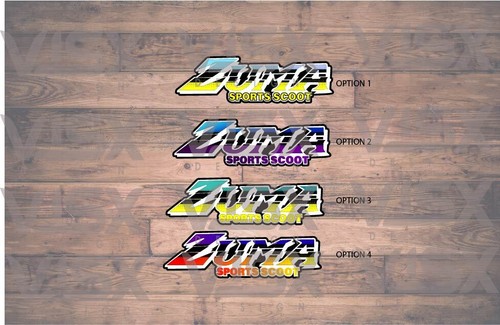 3x Zuma Replacement Decals Yamaha Sticker Kit Fairing moped scooter ...