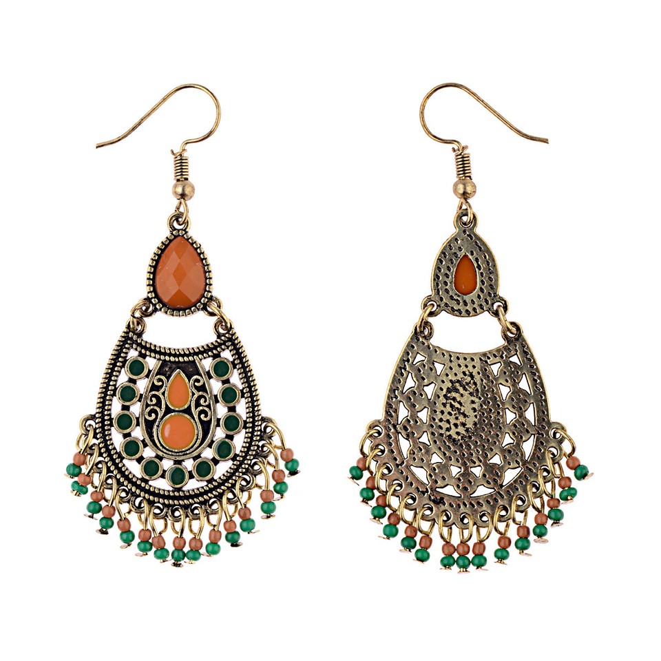 New Women's Vintage Bohemian Boho Style Multicolor Drip Drop/Dangle ...