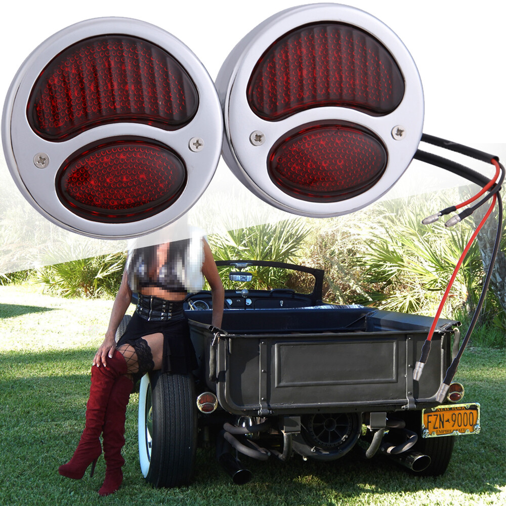 2x Model A Vintage Custom Hot Rat Street Rod Tail Lights Stop For Ford ...