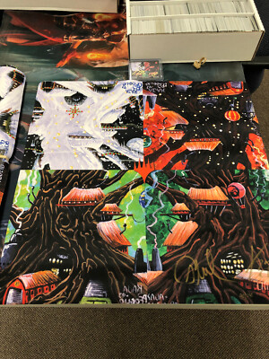 Limited to 240 Mishra's Factory Playmat Four Seasons Autograph | eBay